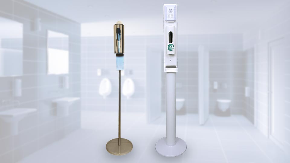 Free Standing Sanitiser Stations & Hand Hygiene Floor Stands